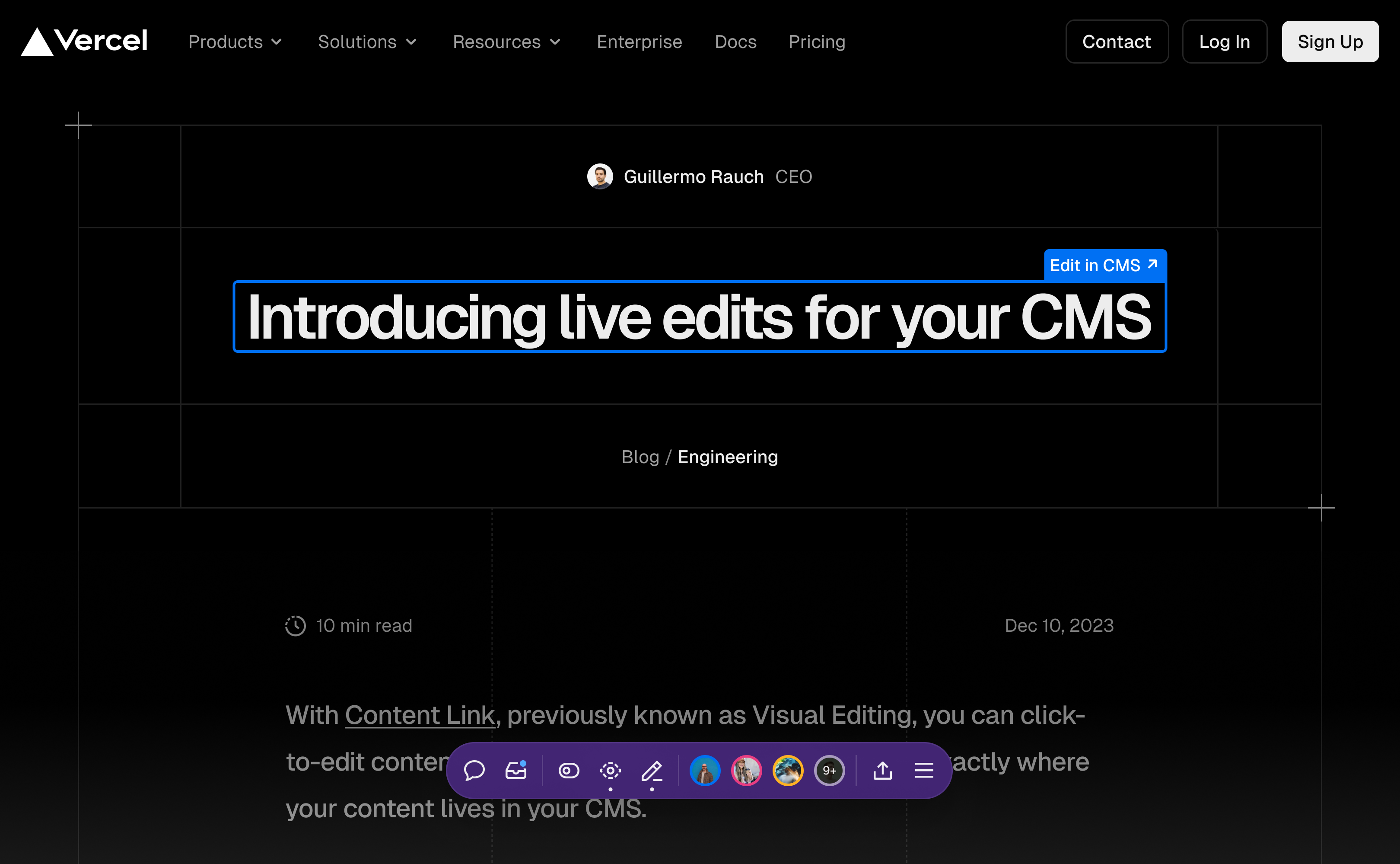 Content Link can now be used with Contentful - Vercel