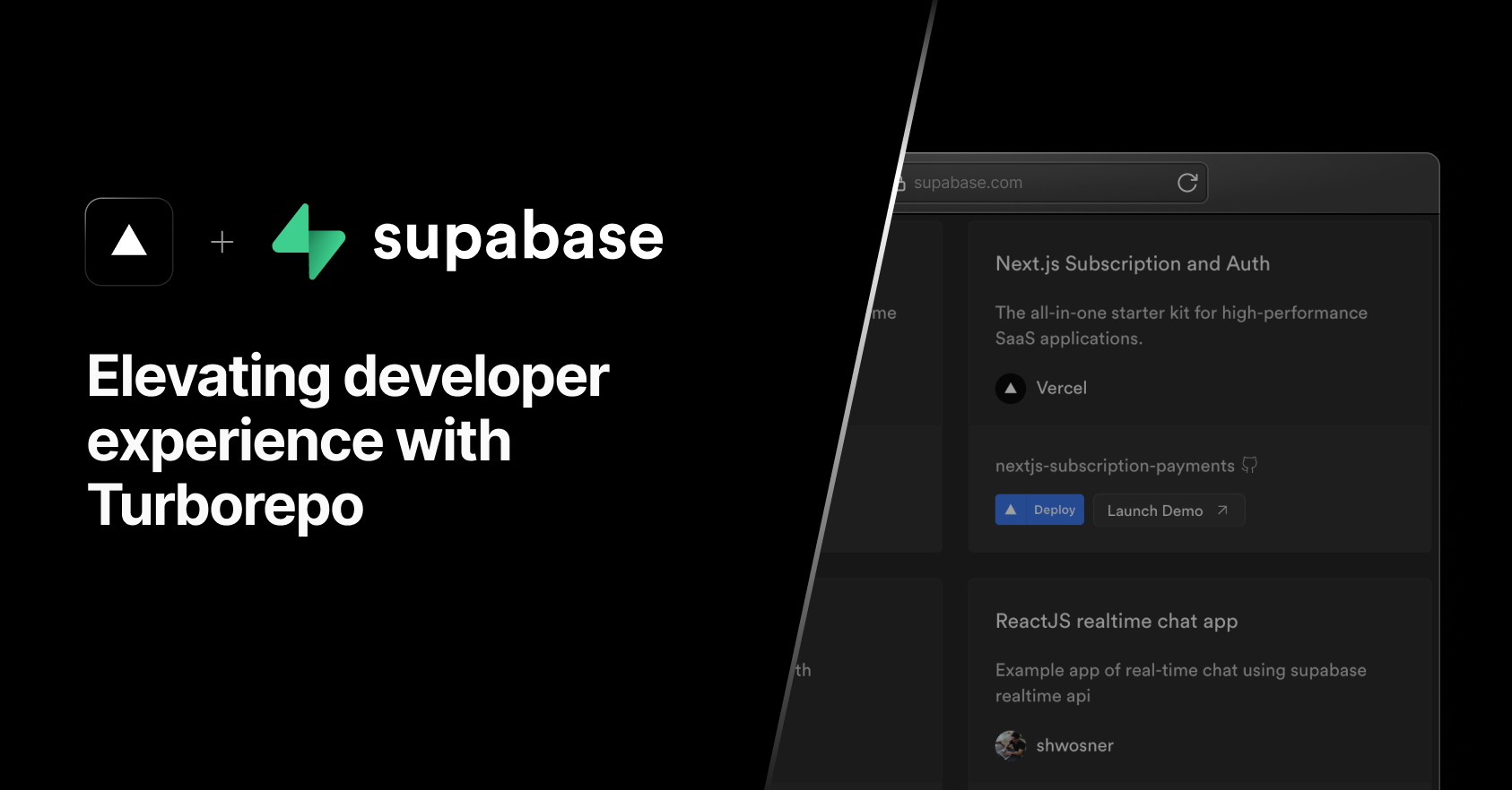 Supabase improves their DX with Turborepo - Vercel