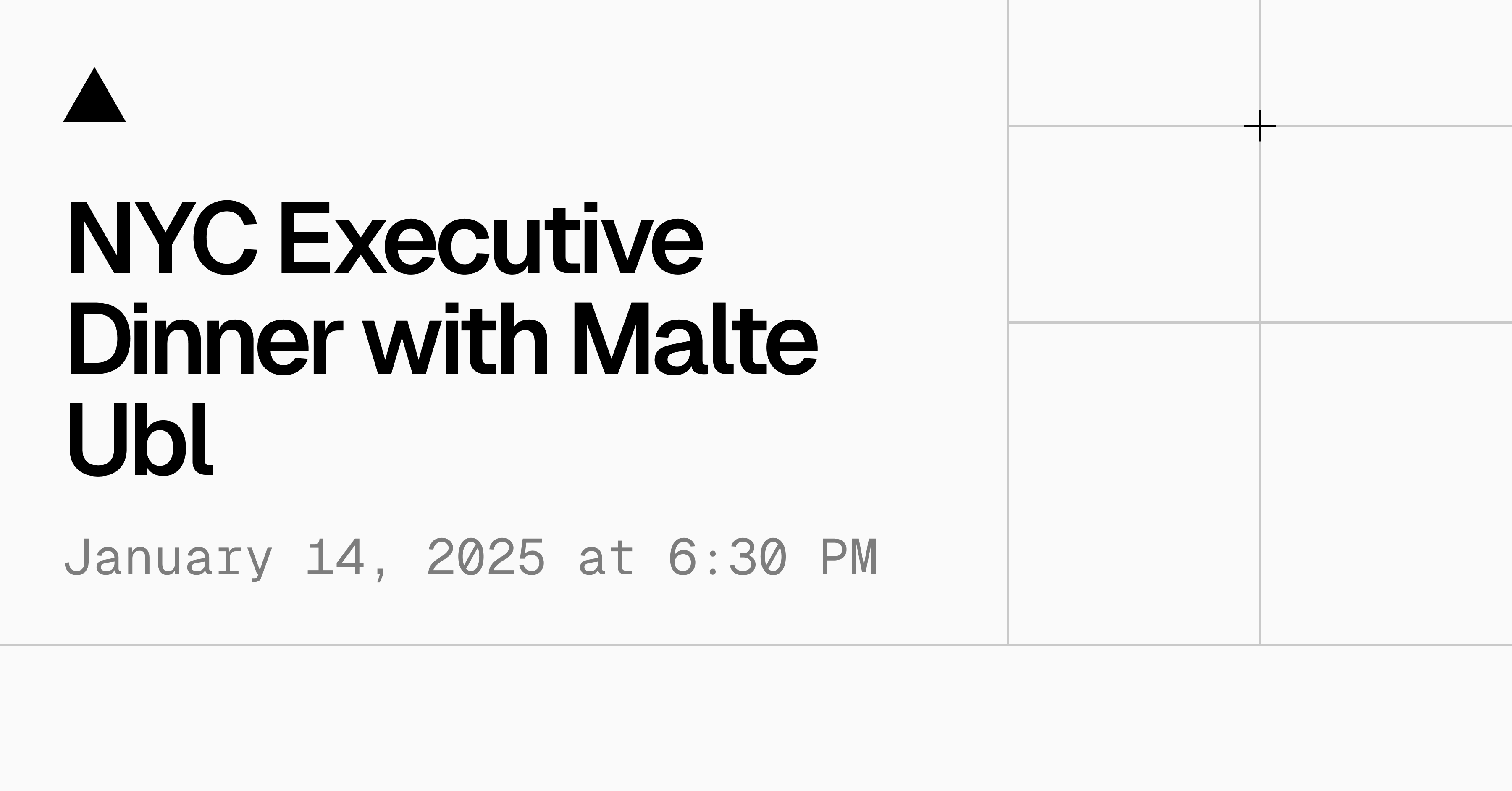 NYC Executive Dinner with Malte Ubl