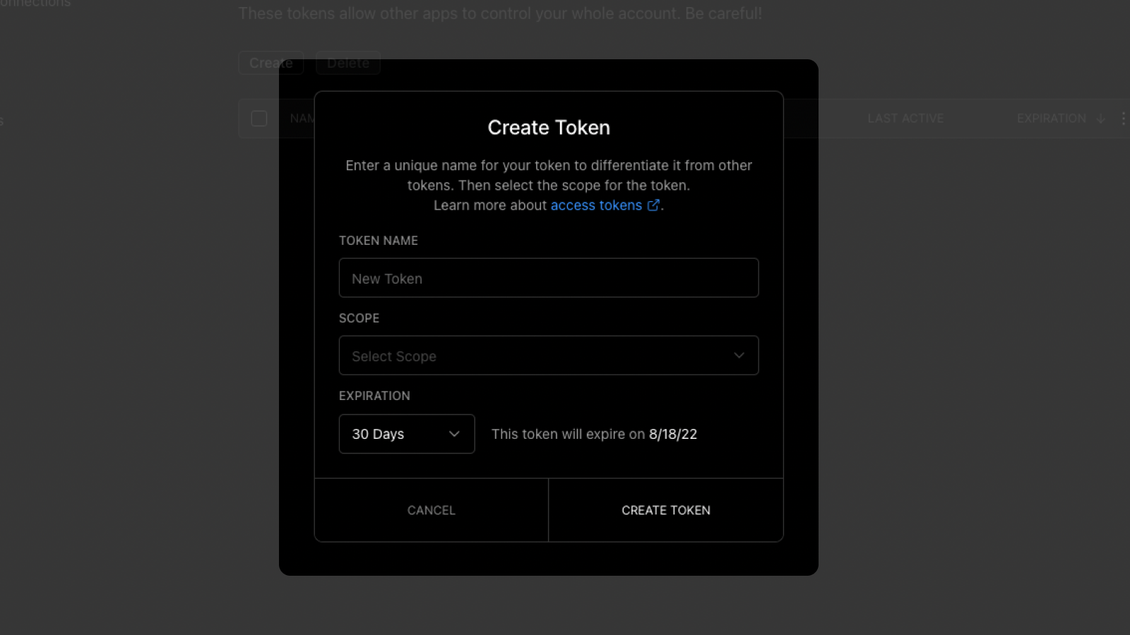 Expiration Dates Now Available For Access Tokens Vercel 