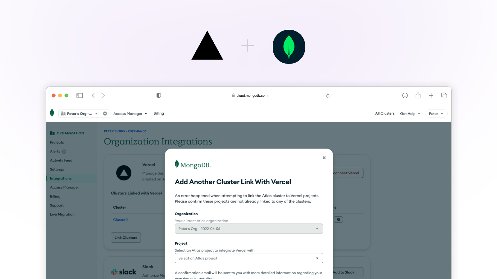 Fullstack serverless with MongoDB Atlas integration - Vercel
