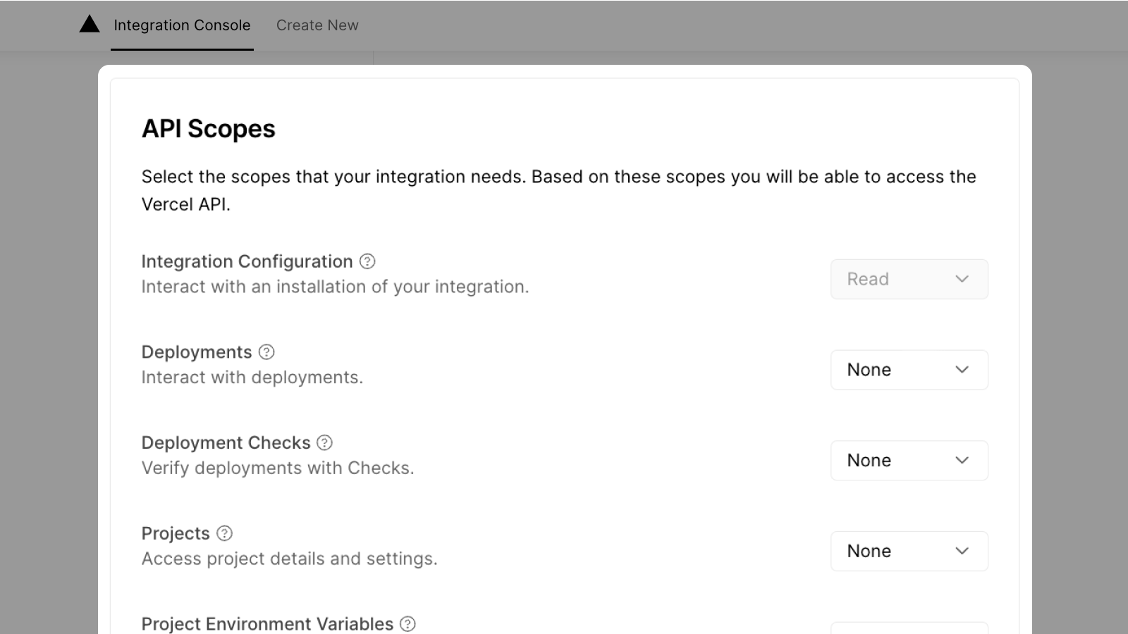 Enhanced security with new API scopes for integrations - Vercel