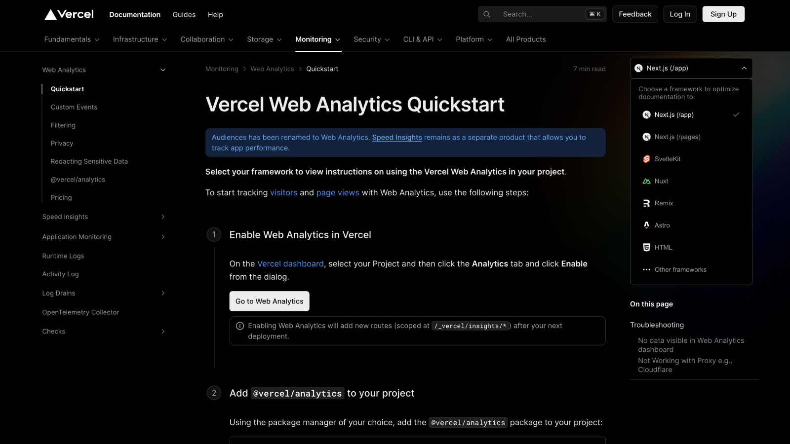 Improved user experience for Vercel documentation - Vercel