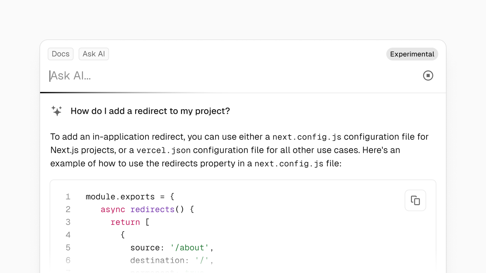 AI-enhanced search for Vercel documentation - Vercel