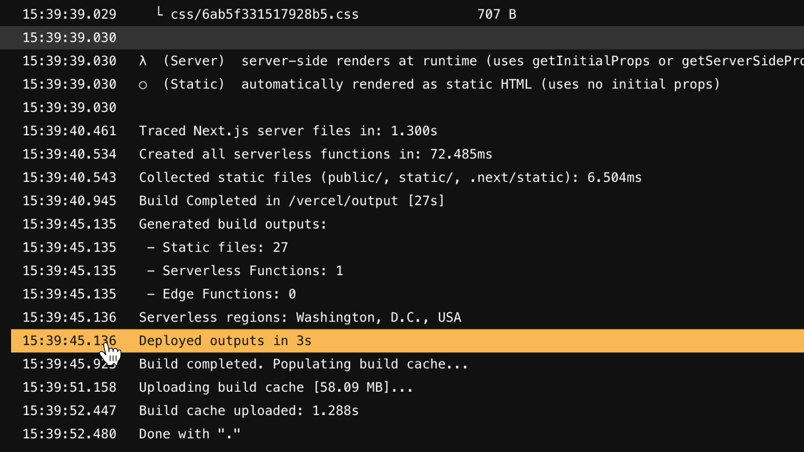 Link And Share Build Logs Vercel