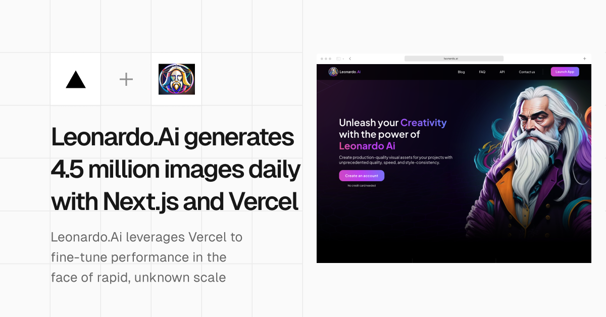 Leonardo generates 4.5M images daily with Next.js and Vercel - Vercel