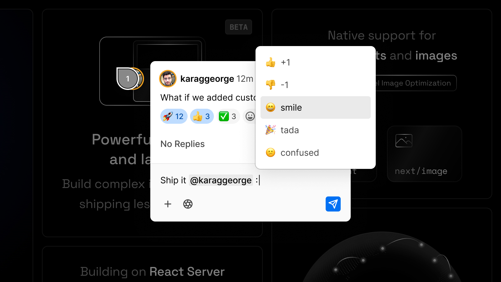 Emoji Reactions Now Available In Preview Deployment Comments Vercel