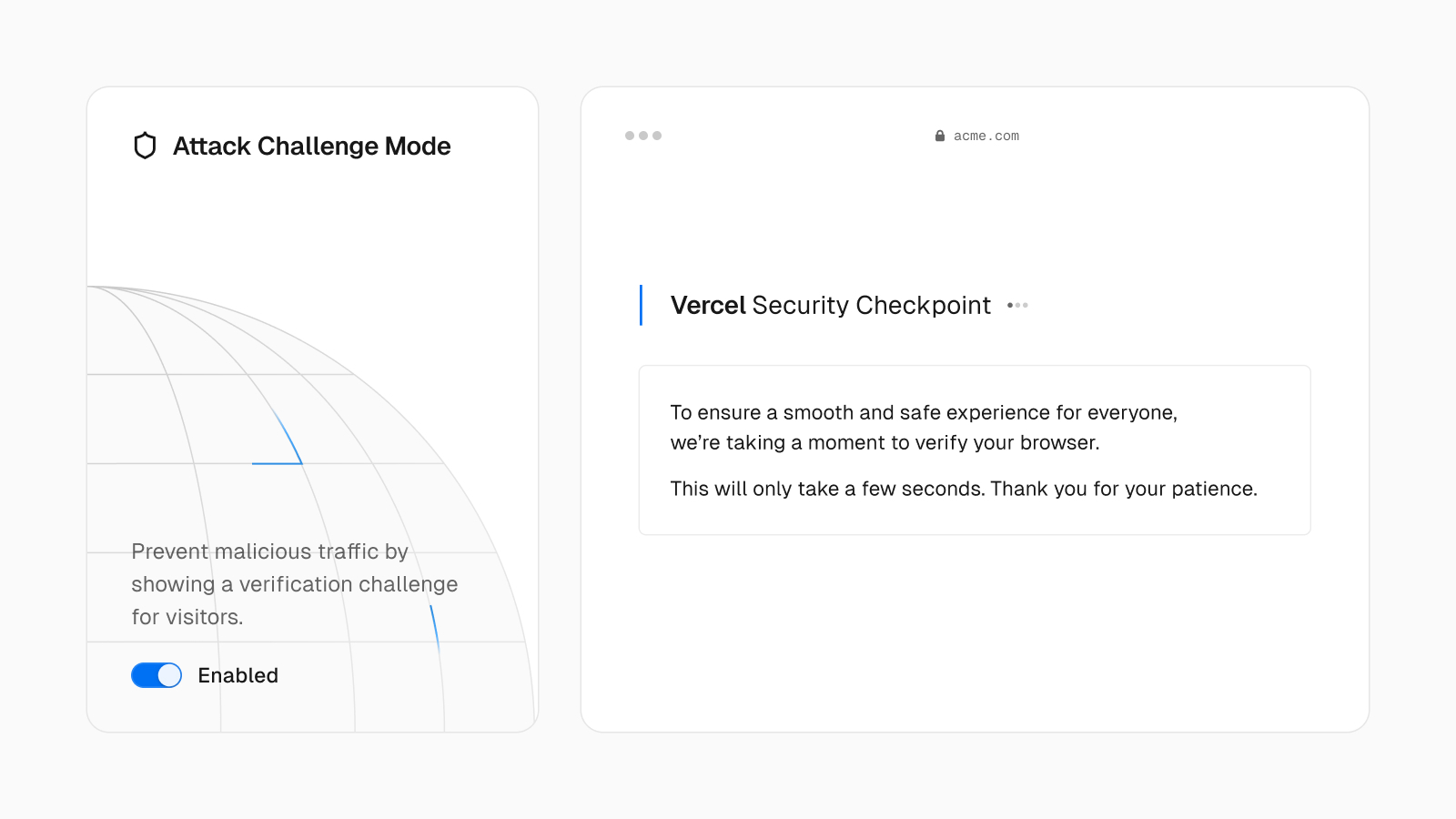 Prevent malicious traffic with Attack Challenge Mode for the Vercel Firewall - Vercel