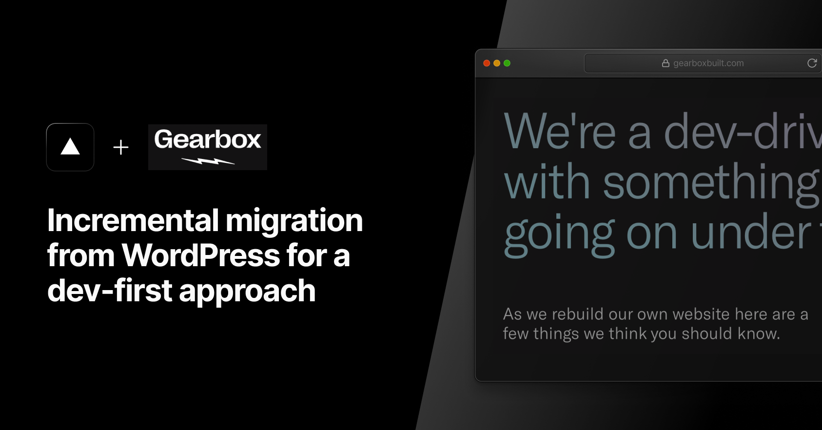 Incremental migration from WordPress for a dev-first approach - Vercel