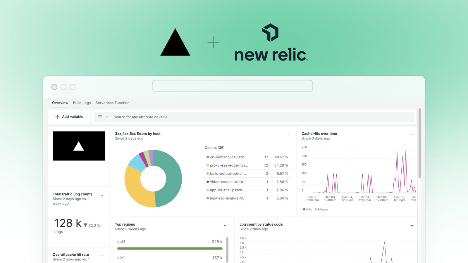Get instant observability with the New Relic integration - Vercel