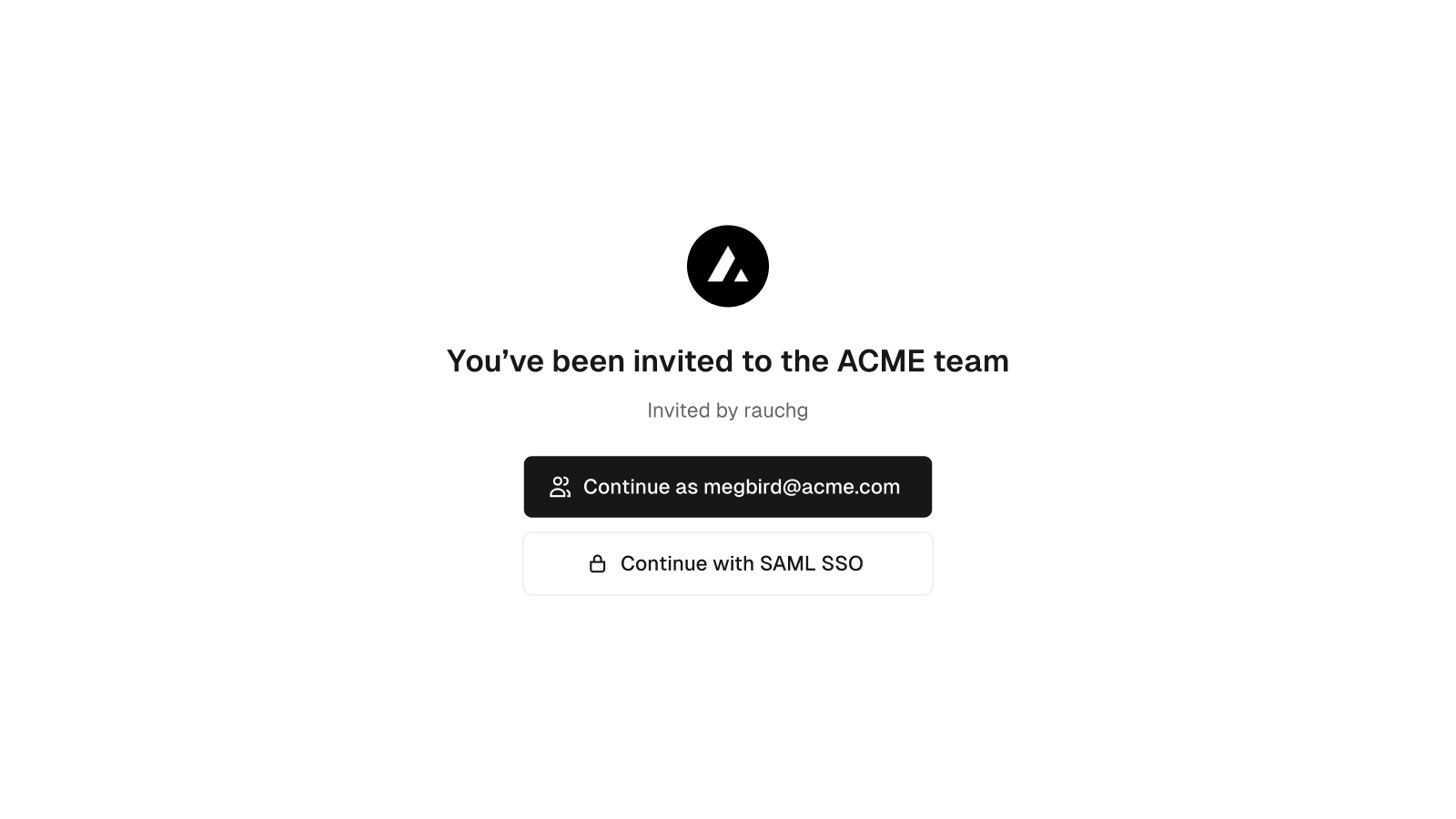 Improved team onboarding experience - Vercel